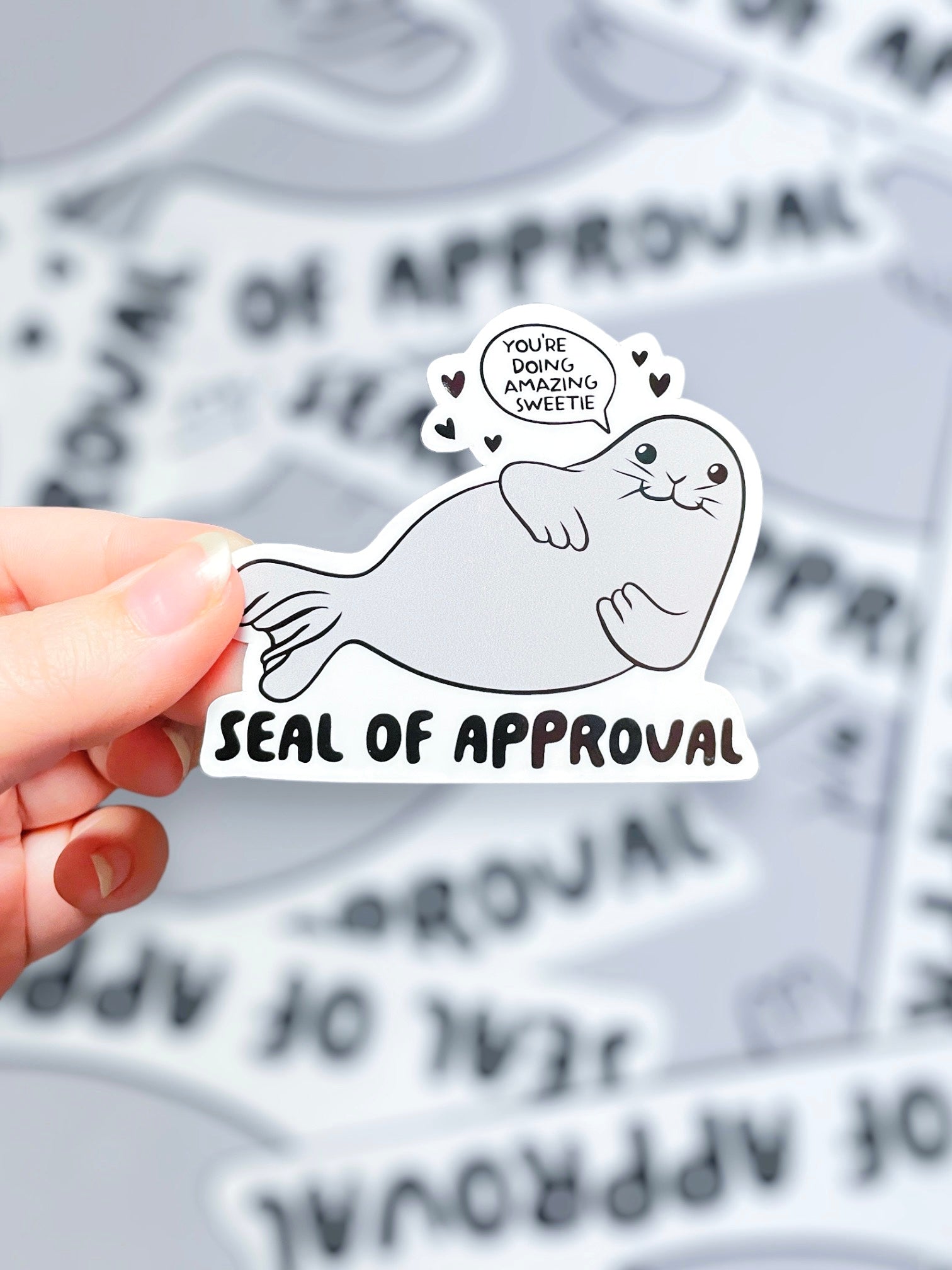 Seal of Approval, Vinyl Sticker – Smiley Moon Studio