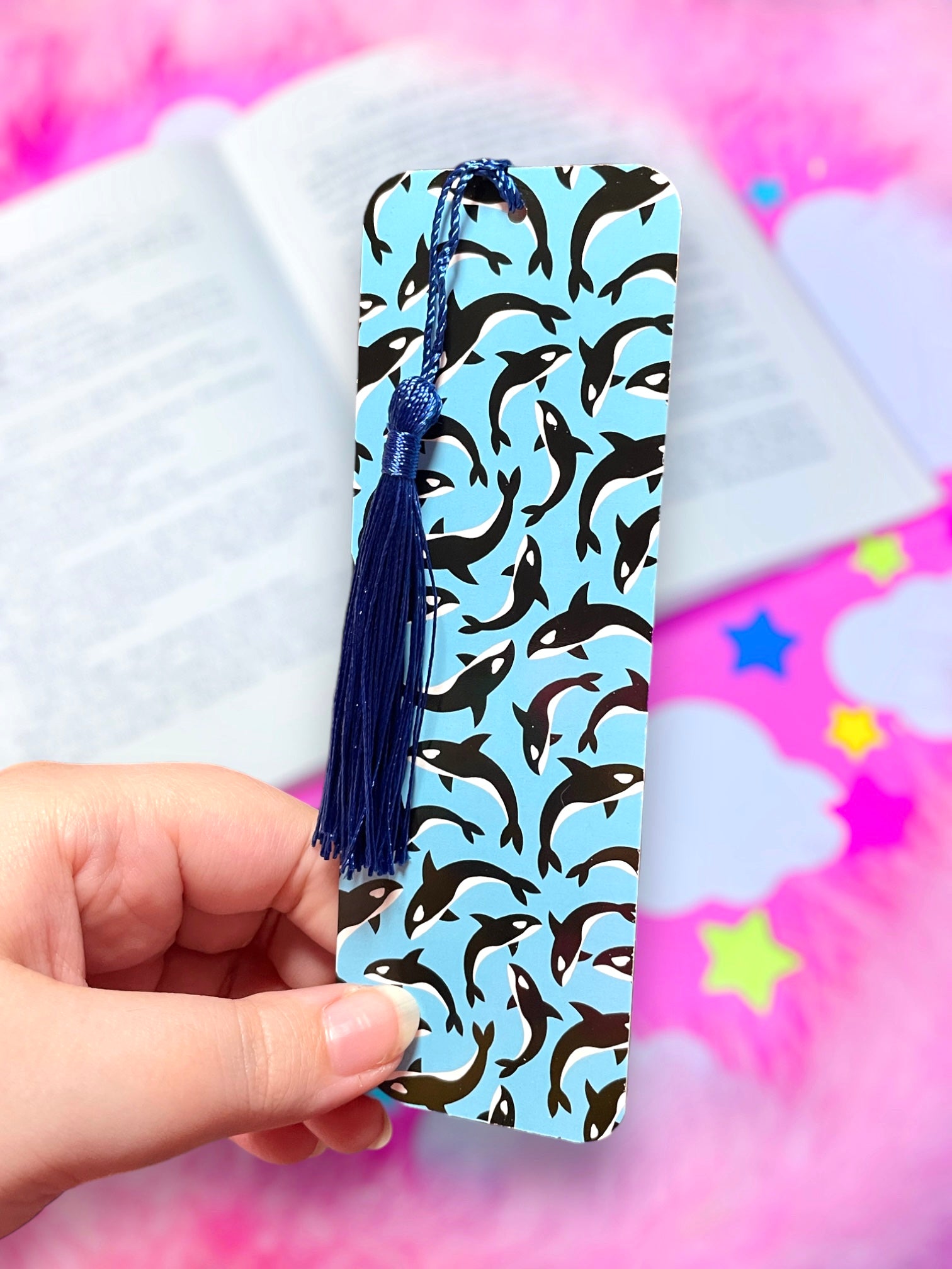 Orca Bookmark – Smiley Moon Studio